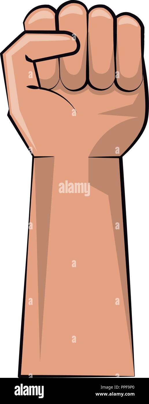 Hand gesture woman clenched Stock Vector Images - Alamy