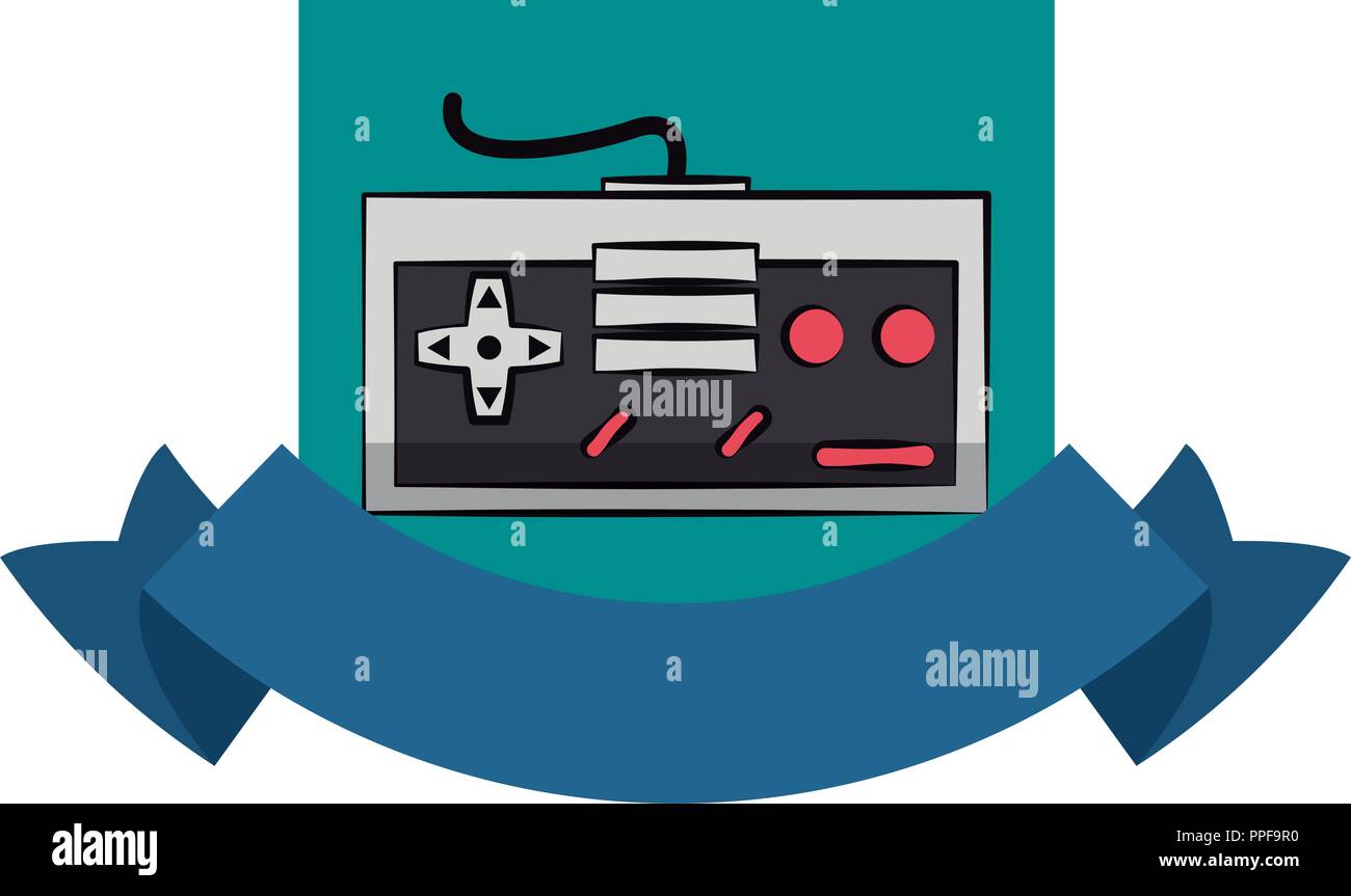 Retro console gamepad emblem Stock Vector Image & Art - Alamy