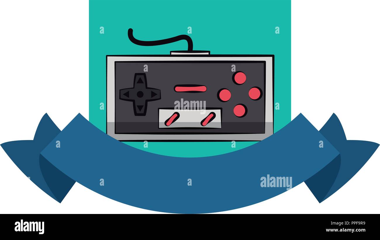 Retro console gamepad emblem Stock Vector Image & Art - Alamy
