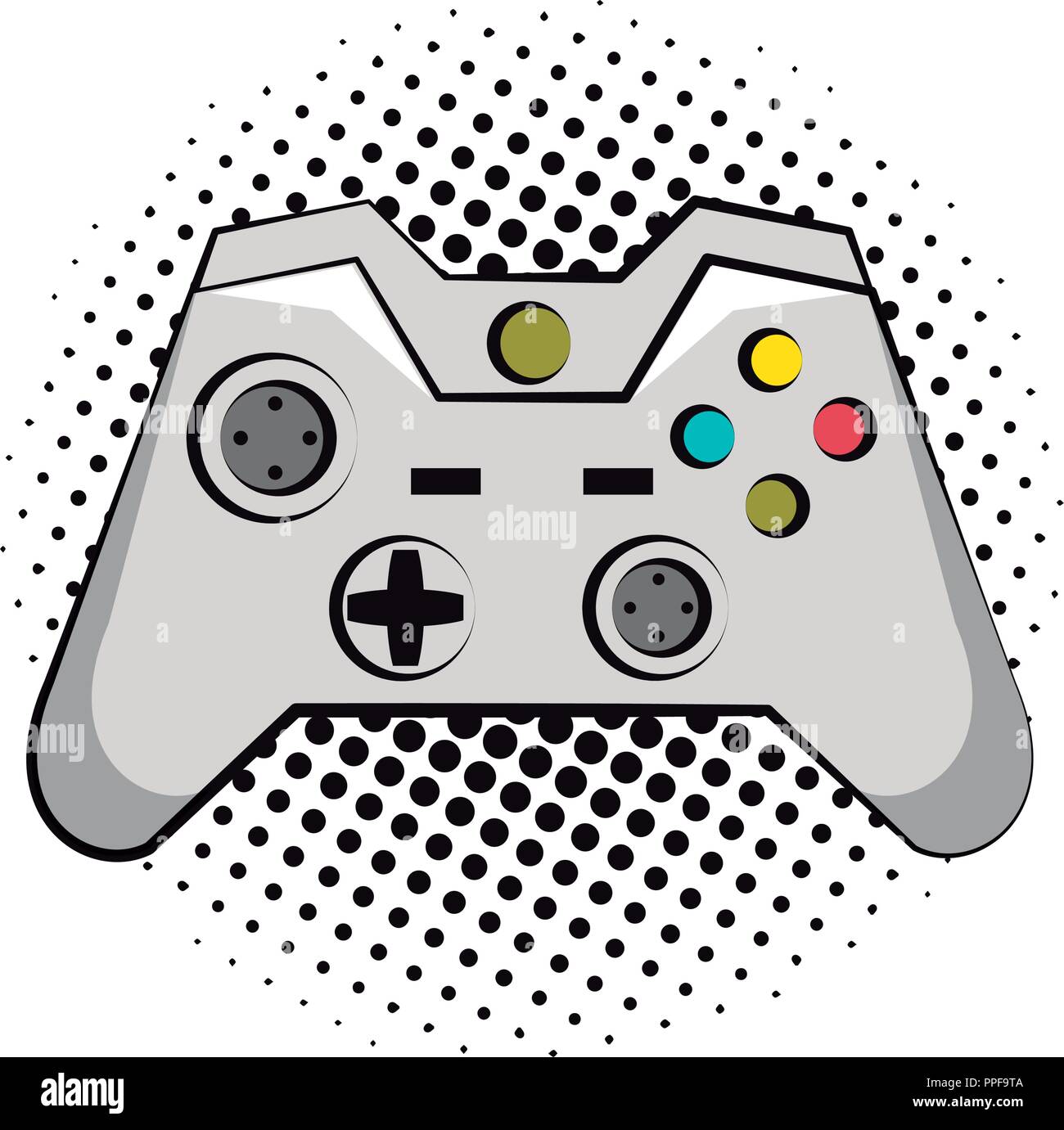 Modern console gamepad pop art Stock Vector Image & Art - Alamy