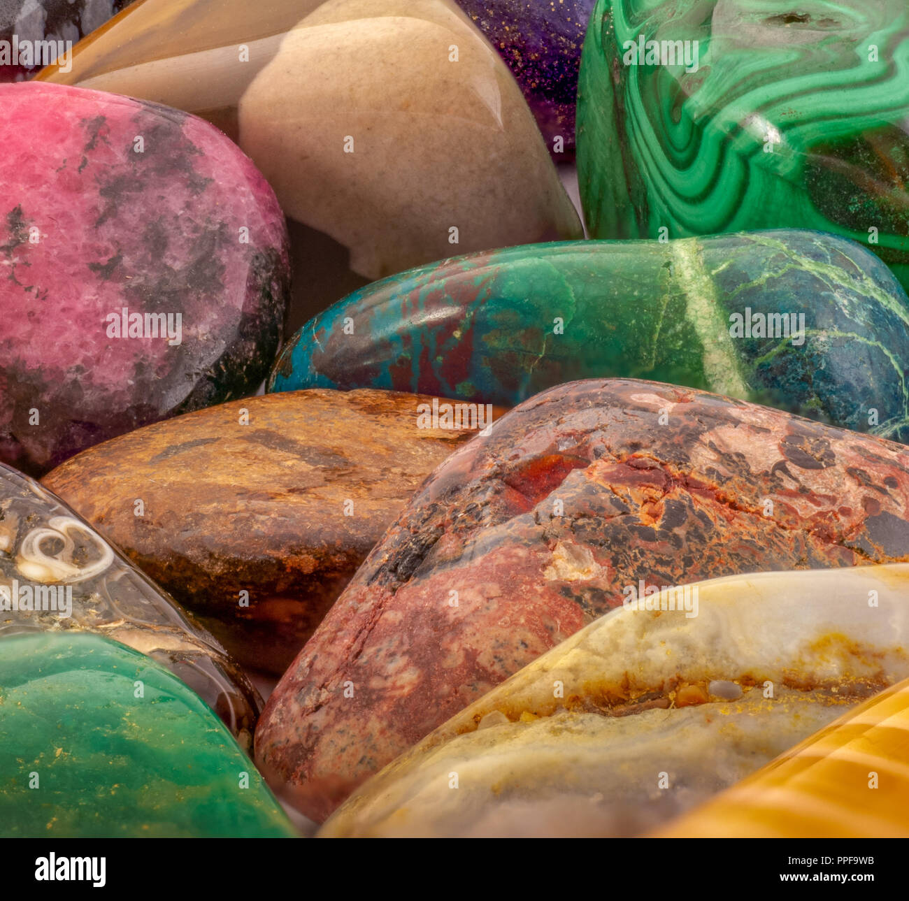 Tumbled gemstones hi-res stock photography and images - Alamy