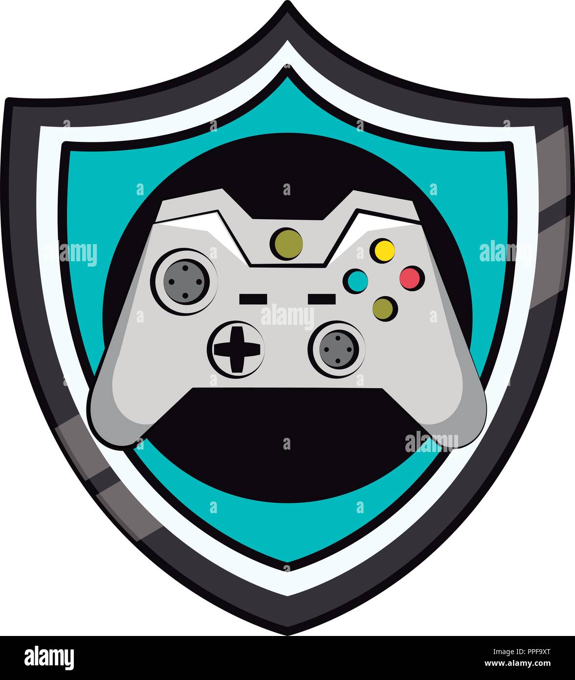 Modern console gamepad Shield emblem Stock Vector Image & Art - Alamy