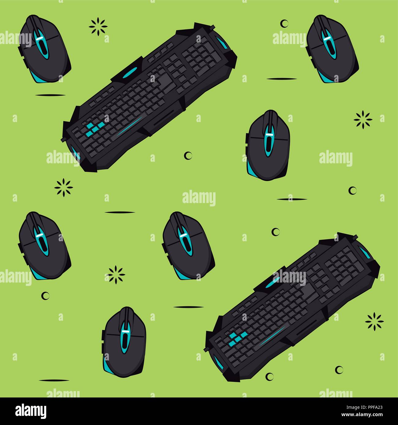 Keyboard headset Stock Vector Images - Alamy