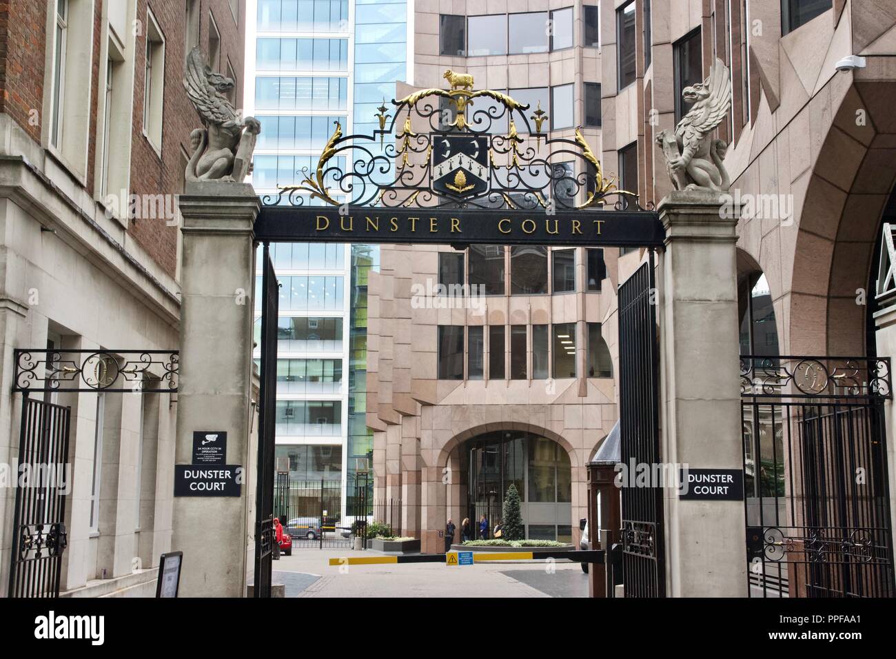 Dunster Court gate entrance, where the The Livery Hall of the ...