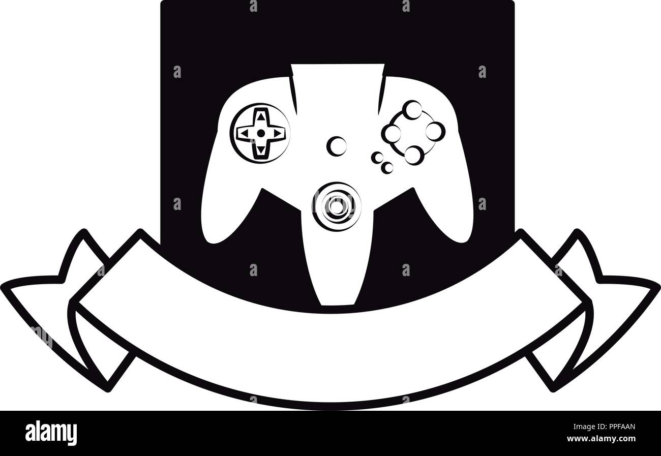 Retro console gamepad emblem Stock Vector Image & Art - Alamy