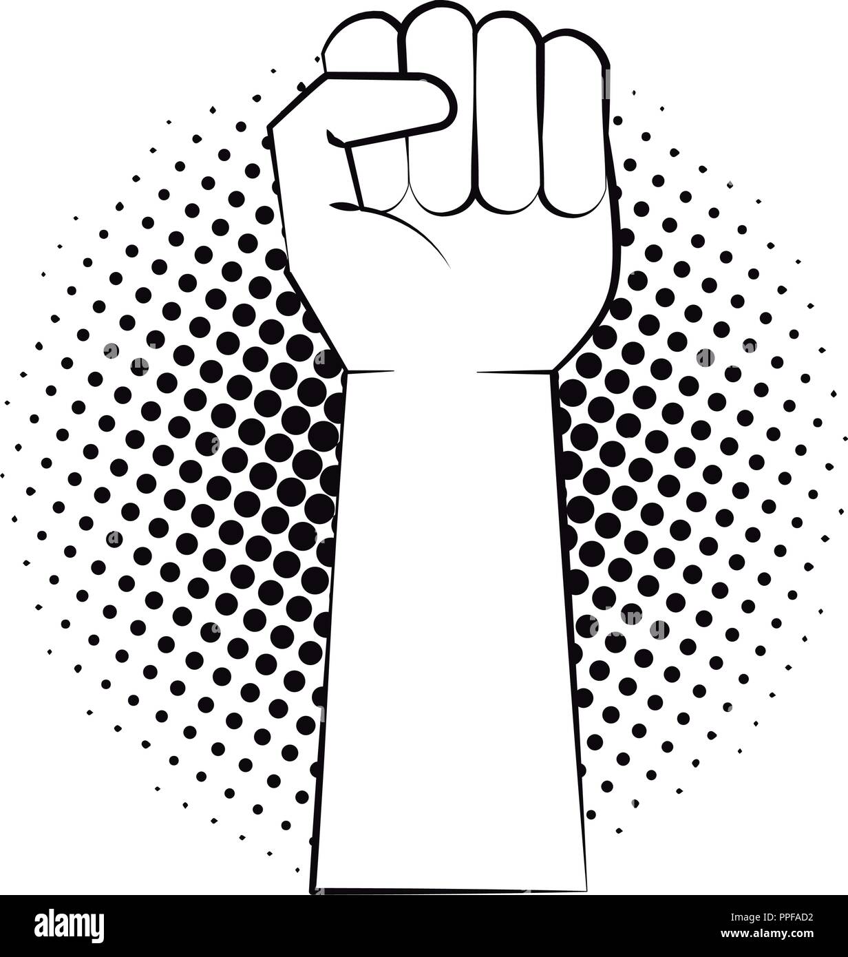 Hand gesture woman clenched Stock Vector Images - Alamy