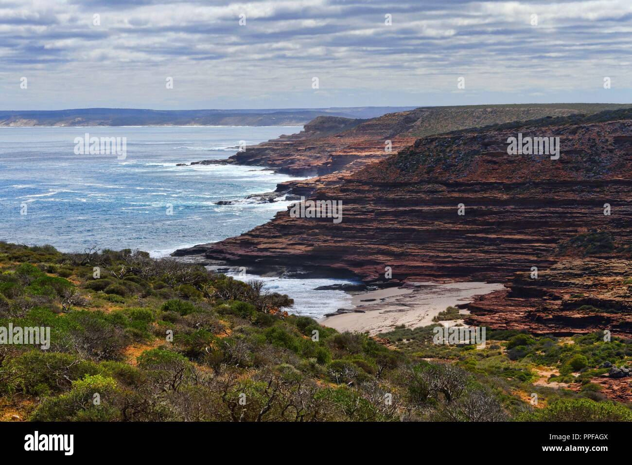 Coastal Cliffs on the Indian Ocean, Kalbarri, Western Australia | usage ...