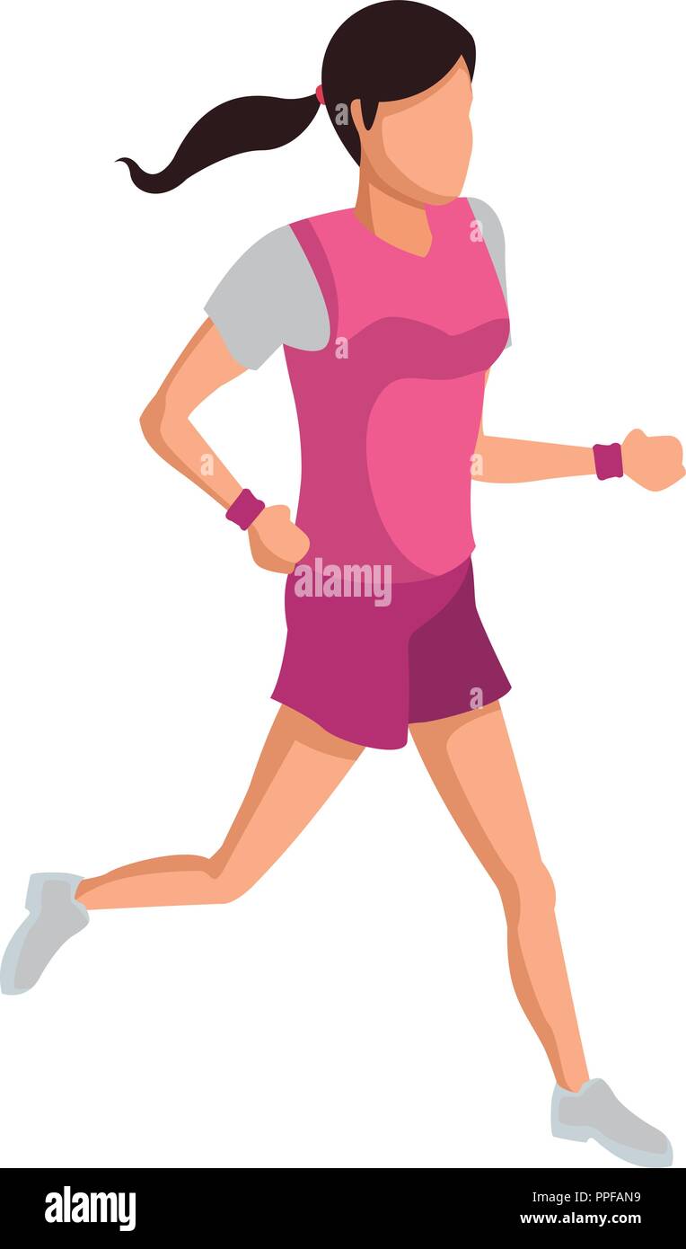Woman running avatar Stock Vector Image & Art - Alamy