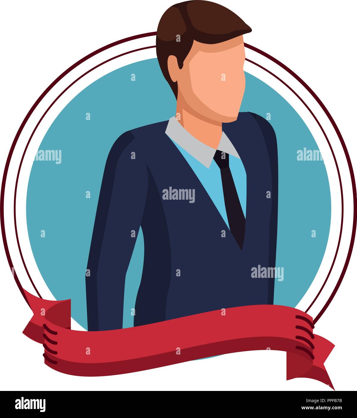 Executive businessman avatar round icon Stock Vector Image & Art - Alamy