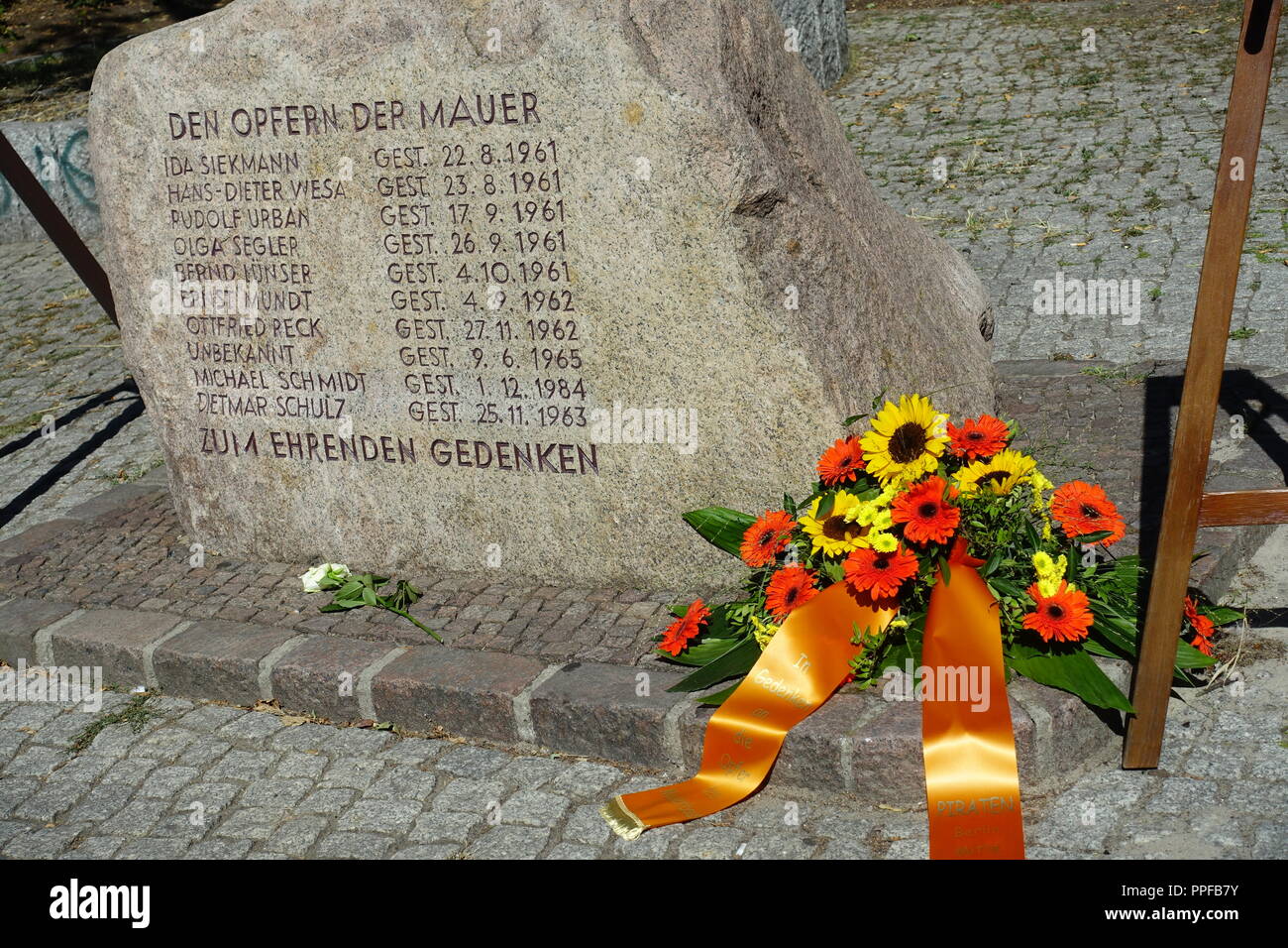 Berliner Mauer, Gedenken an die Maueropfer am 13.8.2018 - Berlin Wall ...
