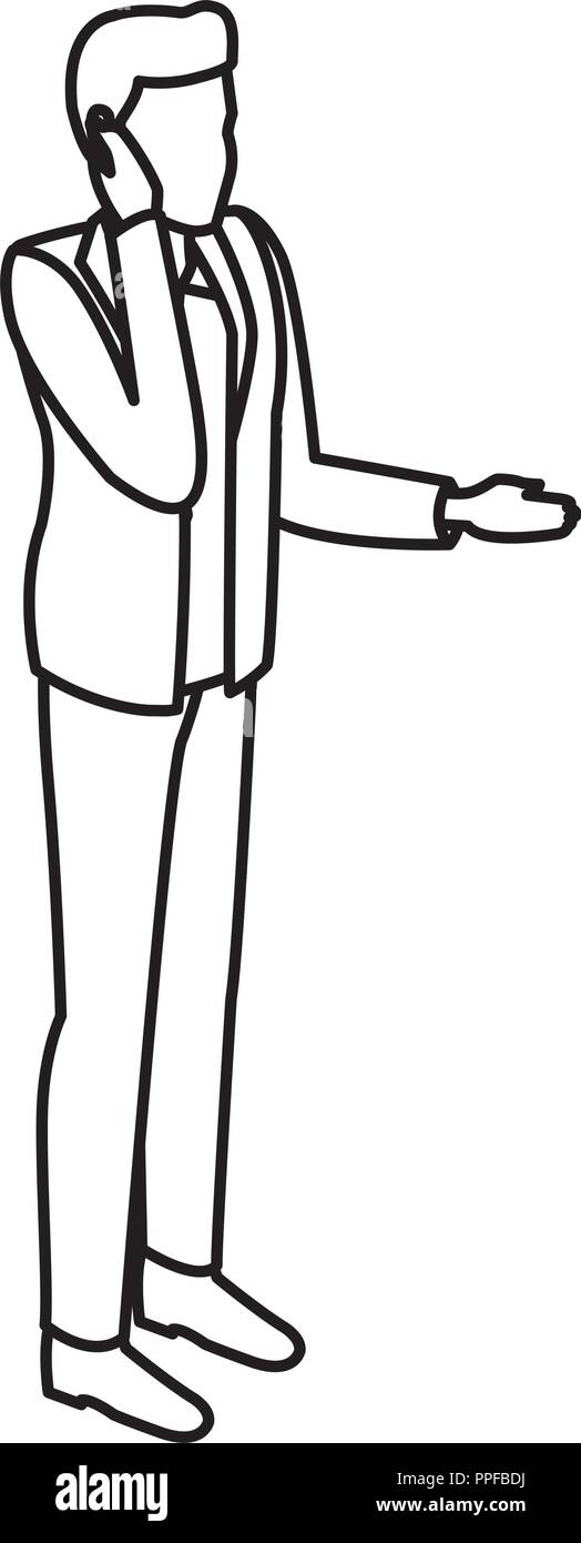 Black white outline image smartphone Cut Out Stock Images & Pictures ...