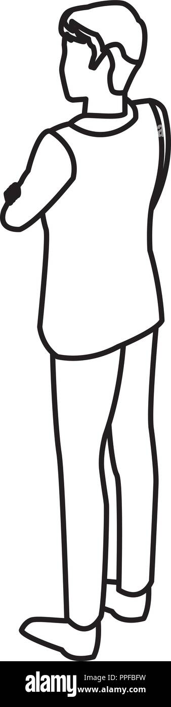 Adult man back avatar Stock Vector Image & Art - Alamy