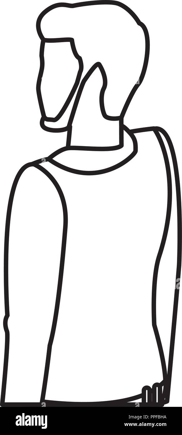 Black man portrait back of head Stock Vector Images - Alamy