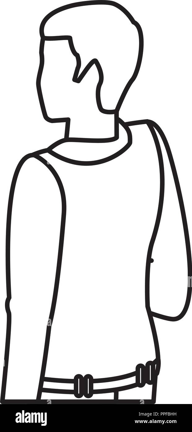 Adult man back avatar Stock Vector Image & Art - Alamy