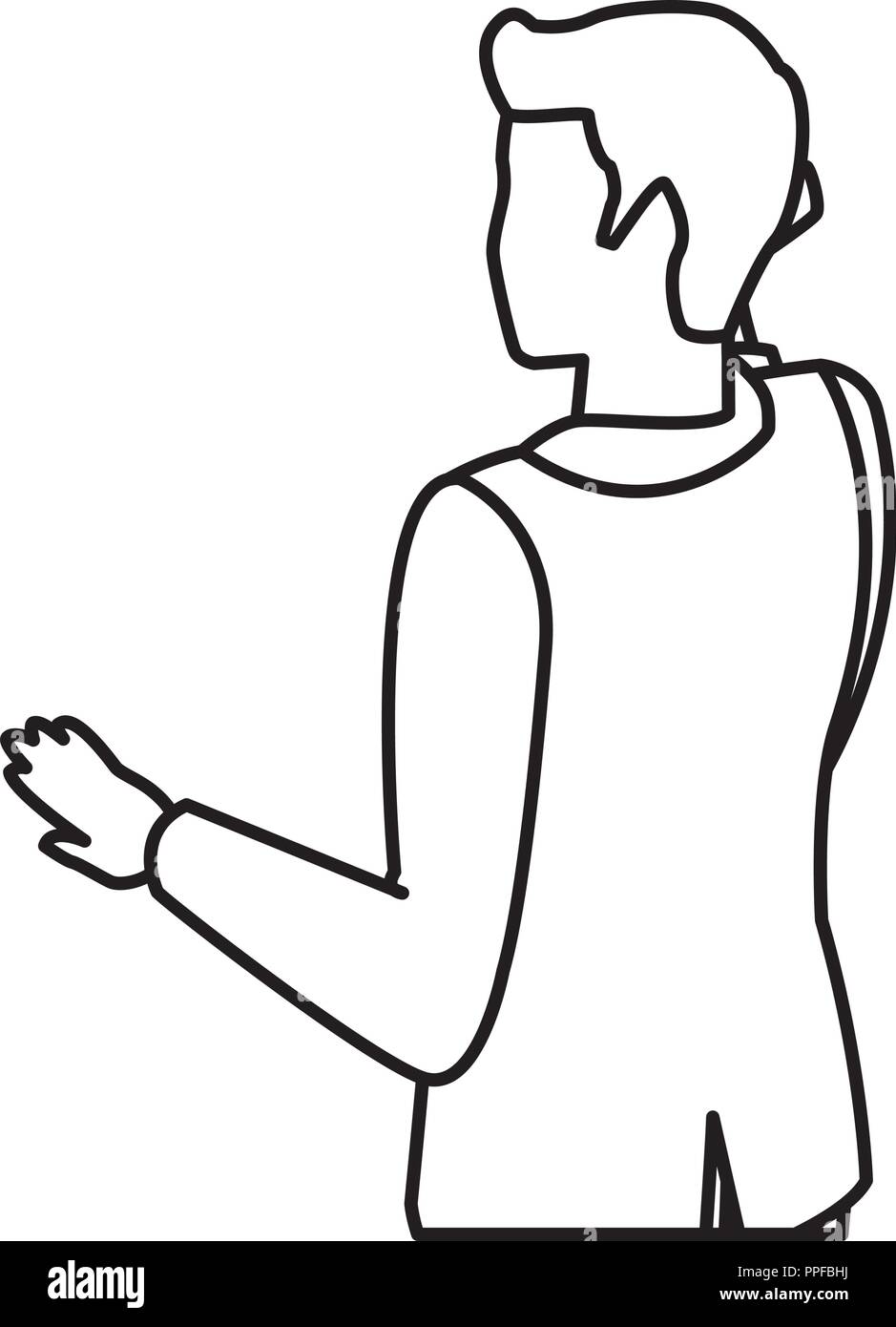 Businessman back avatar Stock Vector Image & Art - Alamy