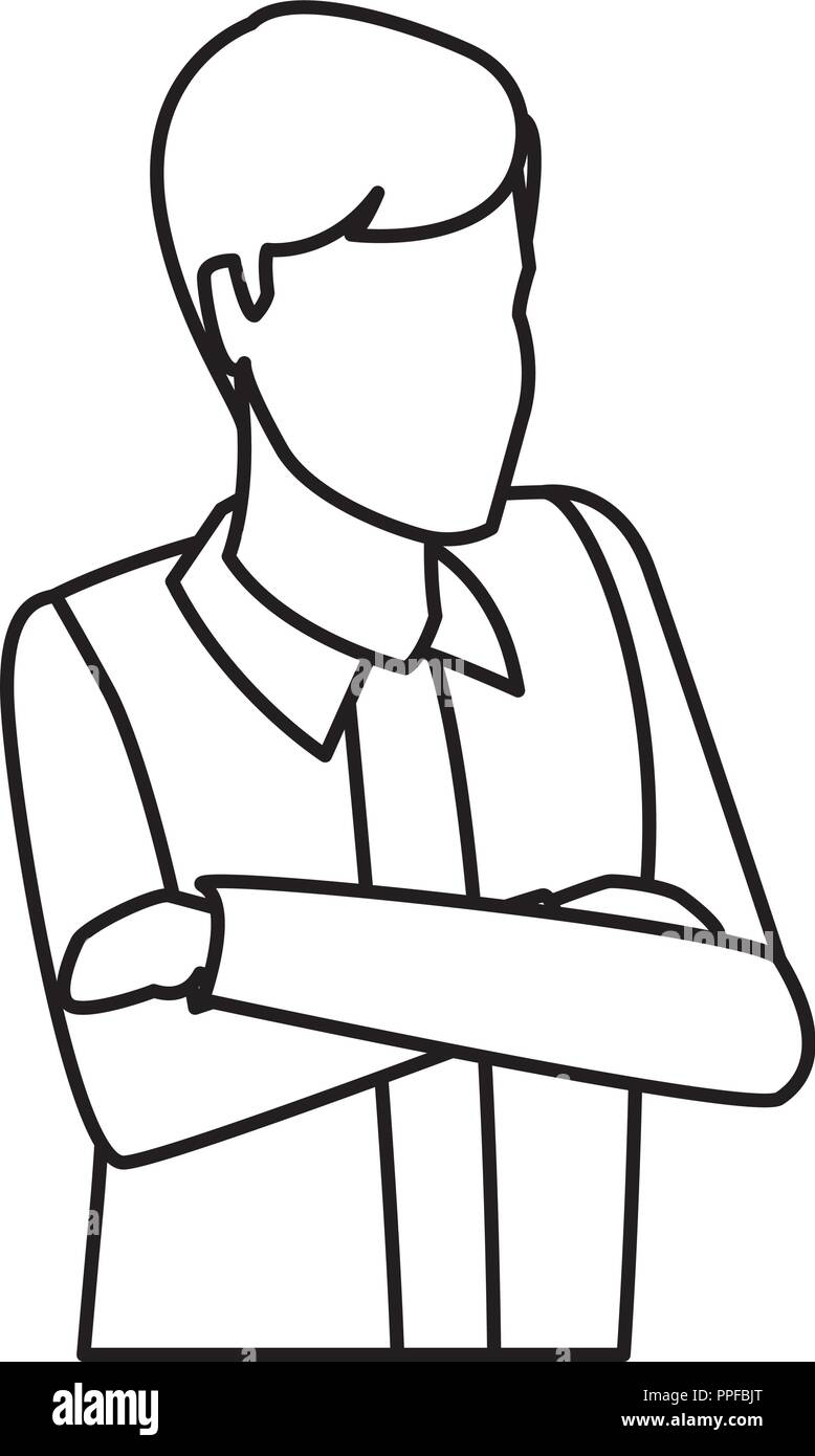 Man with crossed arms avatar Stock Vector Image & Art - Alamy