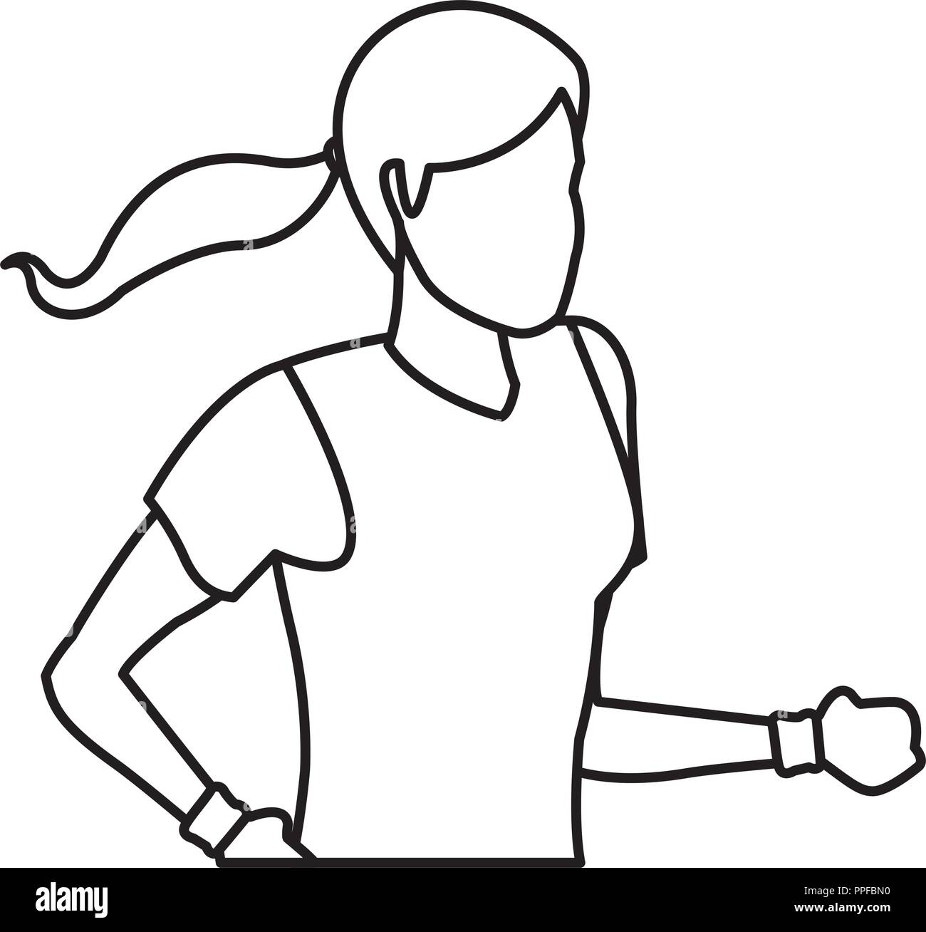 Woman running avatar Stock Vector Image & Art - Alamy