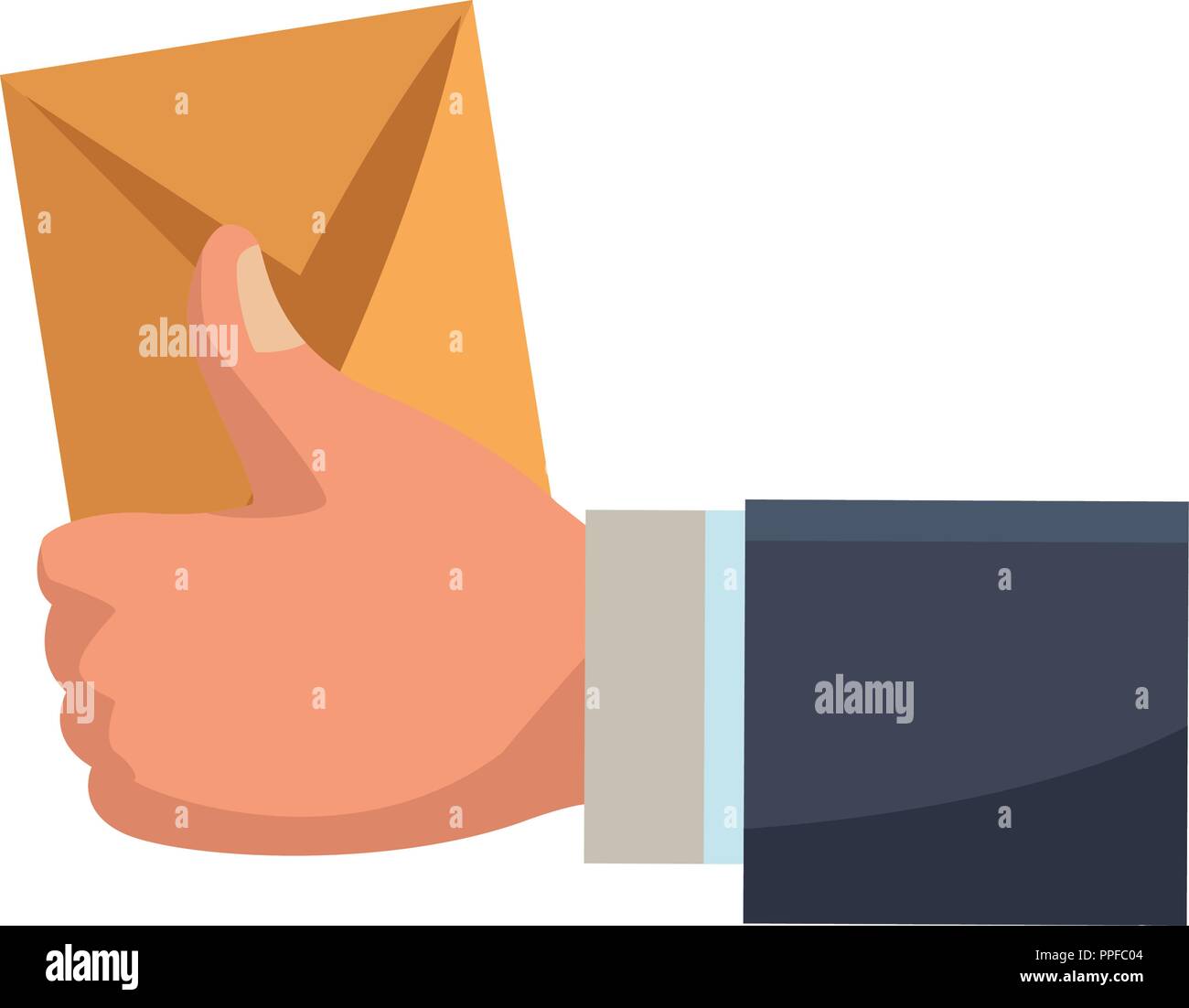 Hand deliver the card Stock Vector Images - Alamy