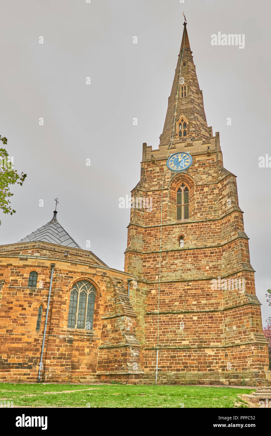 North side of the norman built (1100 AD) round church of the Holy ...