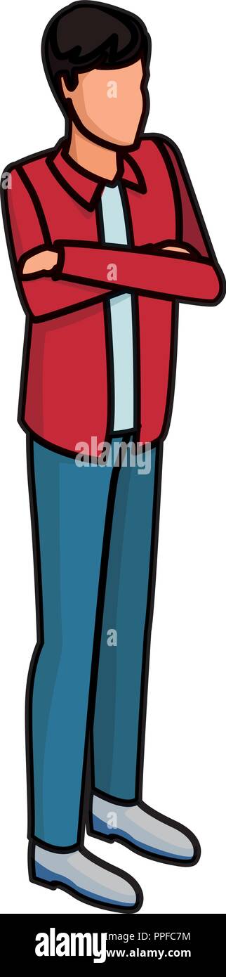 Man with crossed arms avatar Stock Vector Image & Art - Alamy