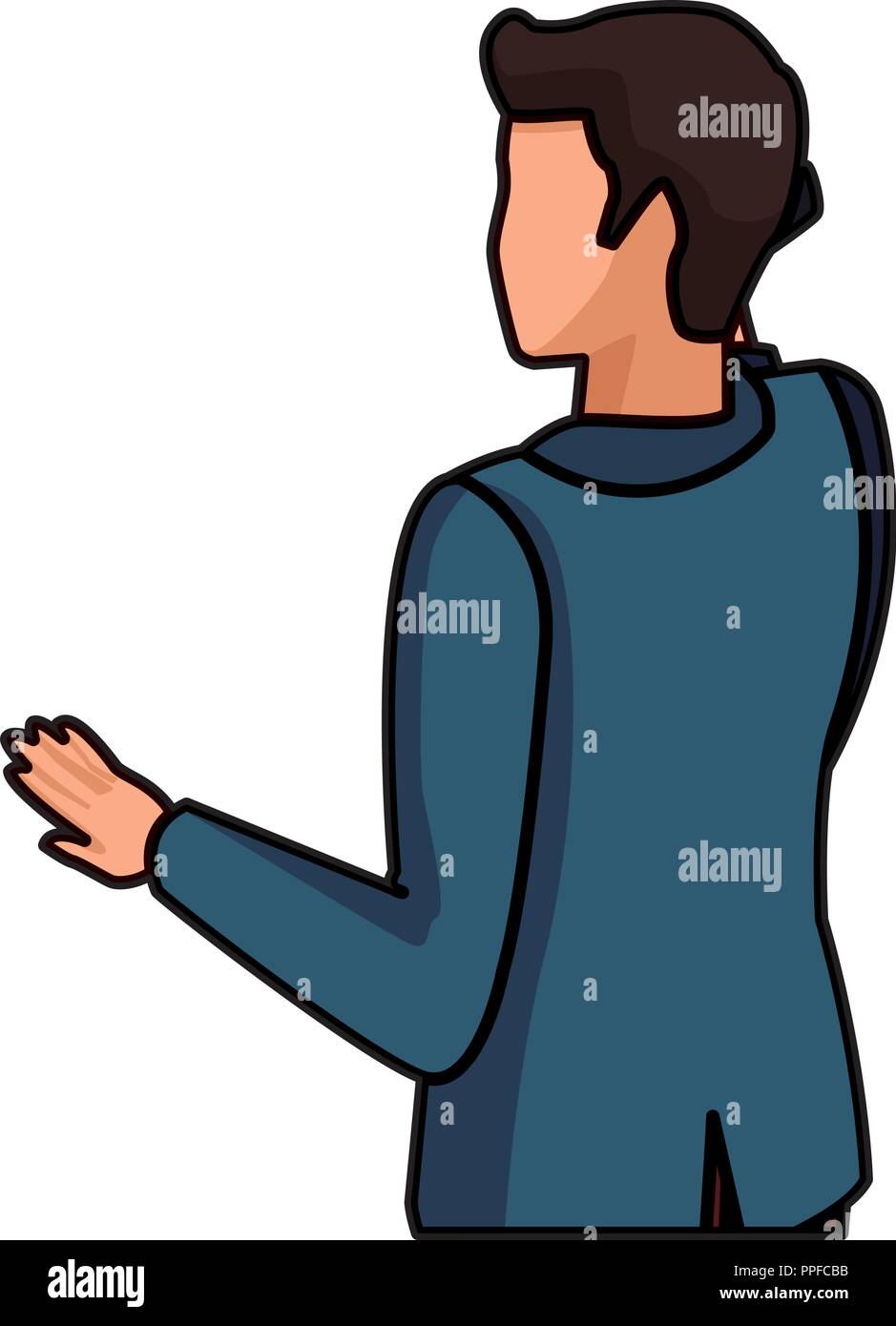 Back profile of person Stock Vector Images - Alamy