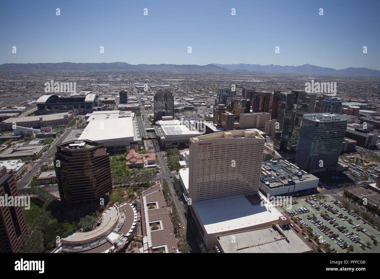 Buildings, downtown Phoenix, skyscrapers, tower, metropolis, big city ...