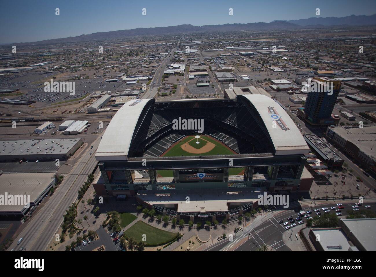 Chase Field Stadium, home of Arizona Diamondbacks Major League Baseball ...