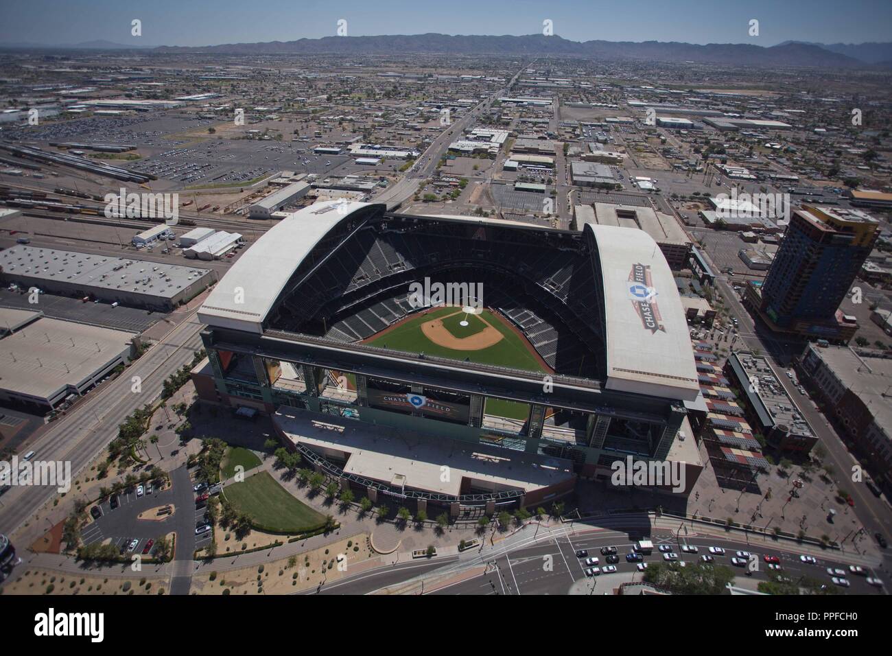 Chase Field Stadium, home of Arizona Diamondbacks Major League Baseball ...