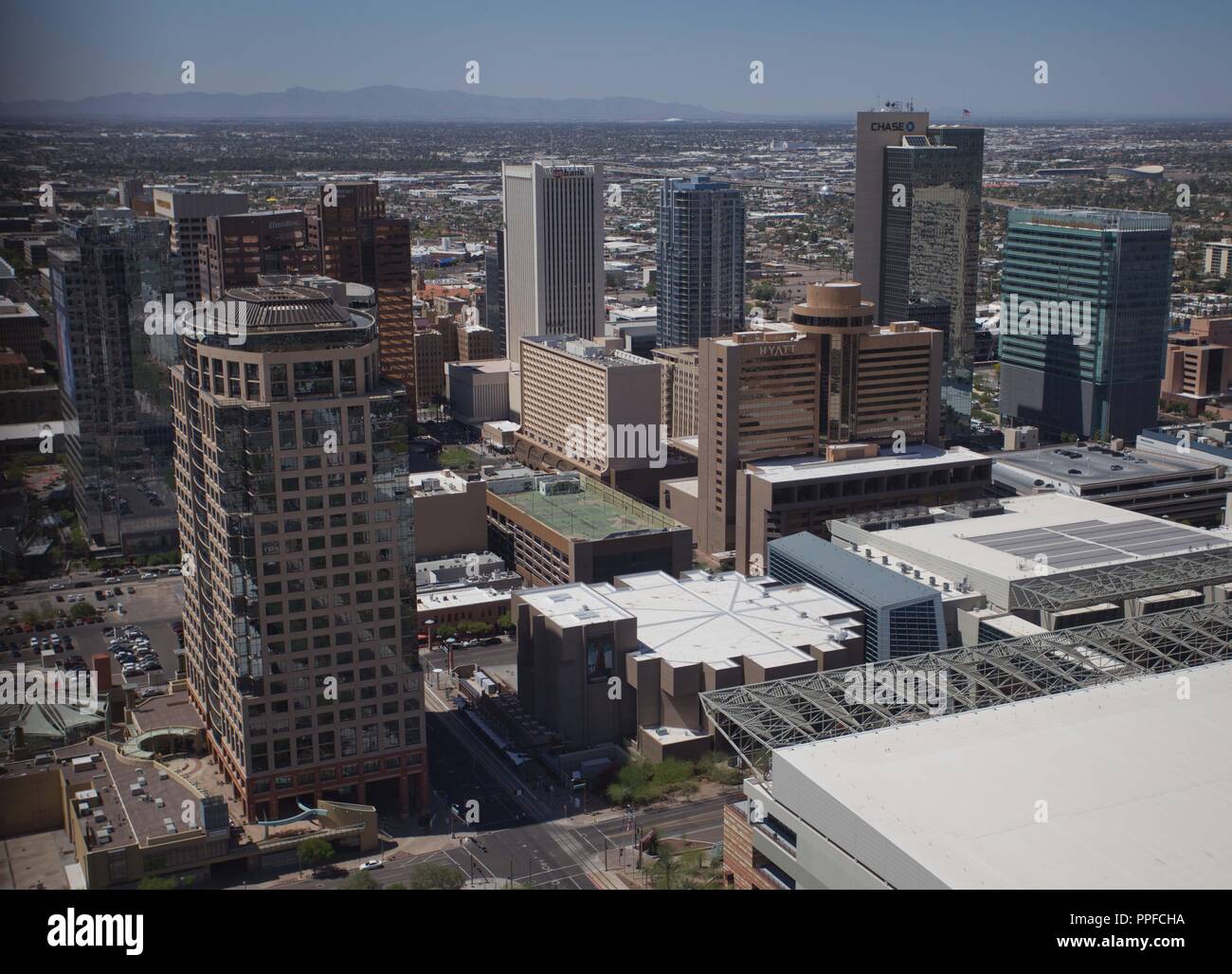 Buildings, downtown Phoenix, skyscrapers, tower, metropolis, big city ...