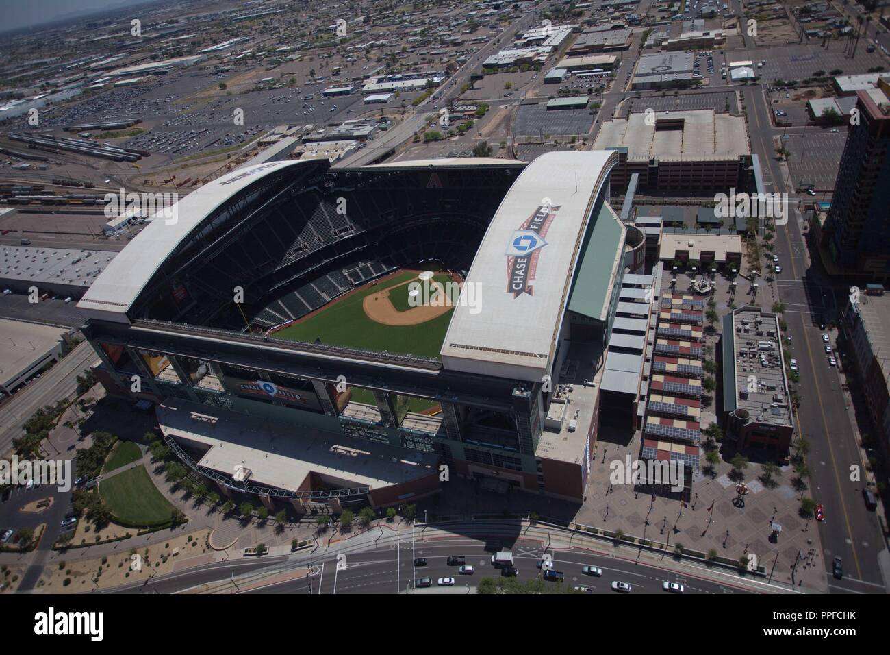 Chase Field Stadium, home of Arizona Diamondbacks Major League Baseball ...