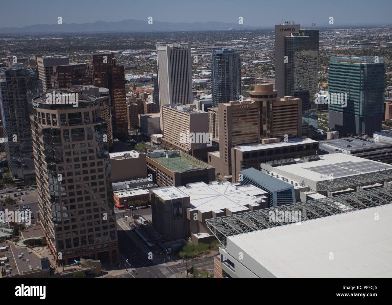 Buildings, downtown Phoenix, skyscrapers, tower, metropolis, big city ...