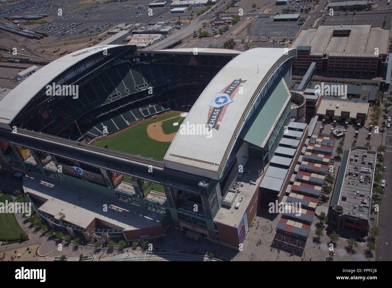 Chase Field Stadium, home of Arizona Diamondbacks Major League Baseball ...