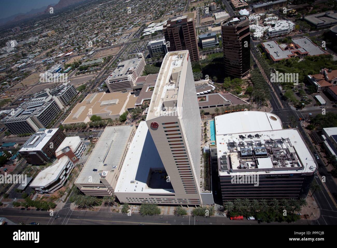 Buildings, downtown Phoenix, skyscrapers, tower, metropolis, big city ...