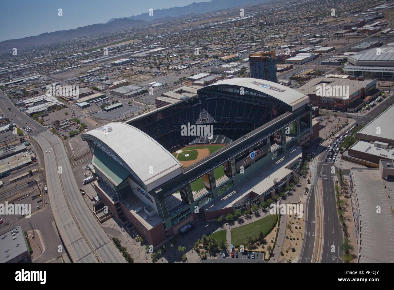 Chase Field Stadium, home of Arizona Diamondbacks Major League Baseball ...