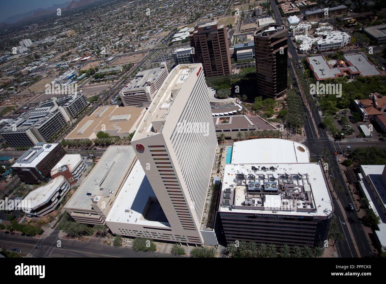 Buildings, downtown Phoenix, skyscrapers, tower, metropolis, big city ...