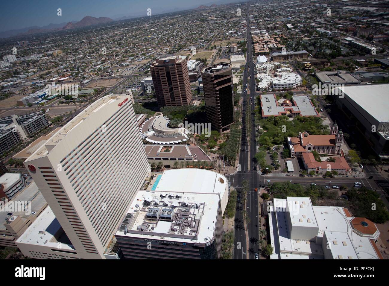 Buildings, downtown Phoenix, skyscrapers, tower, metropolis, big city ...
