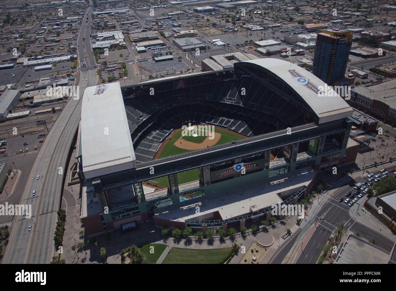 Chase Field Stadium, home of Arizona Diamondbacks Major League Baseball ...