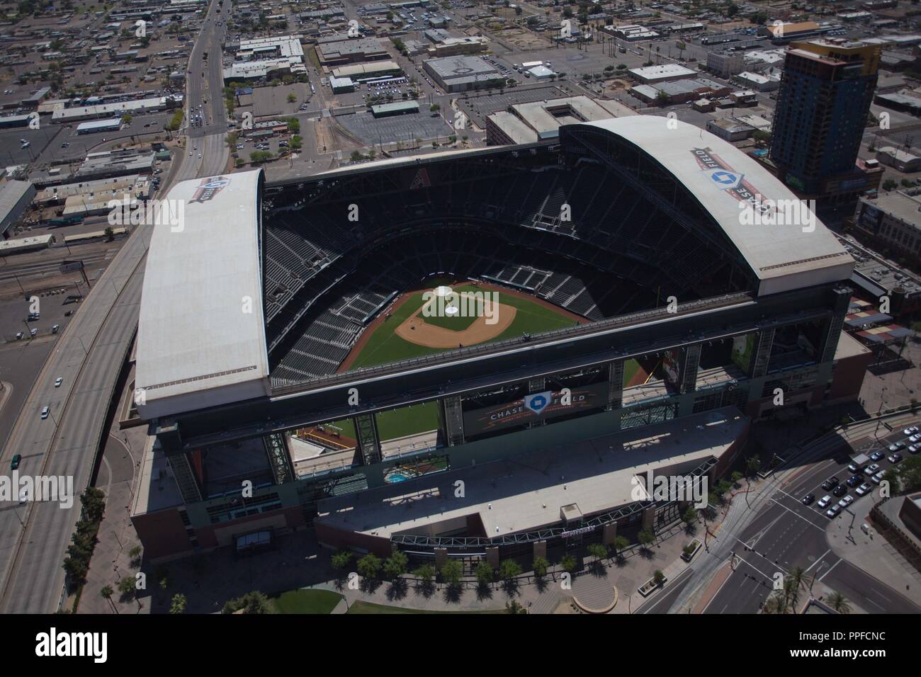 Chase Field Stadium, home of Arizona Diamondbacks Major League Baseball ...