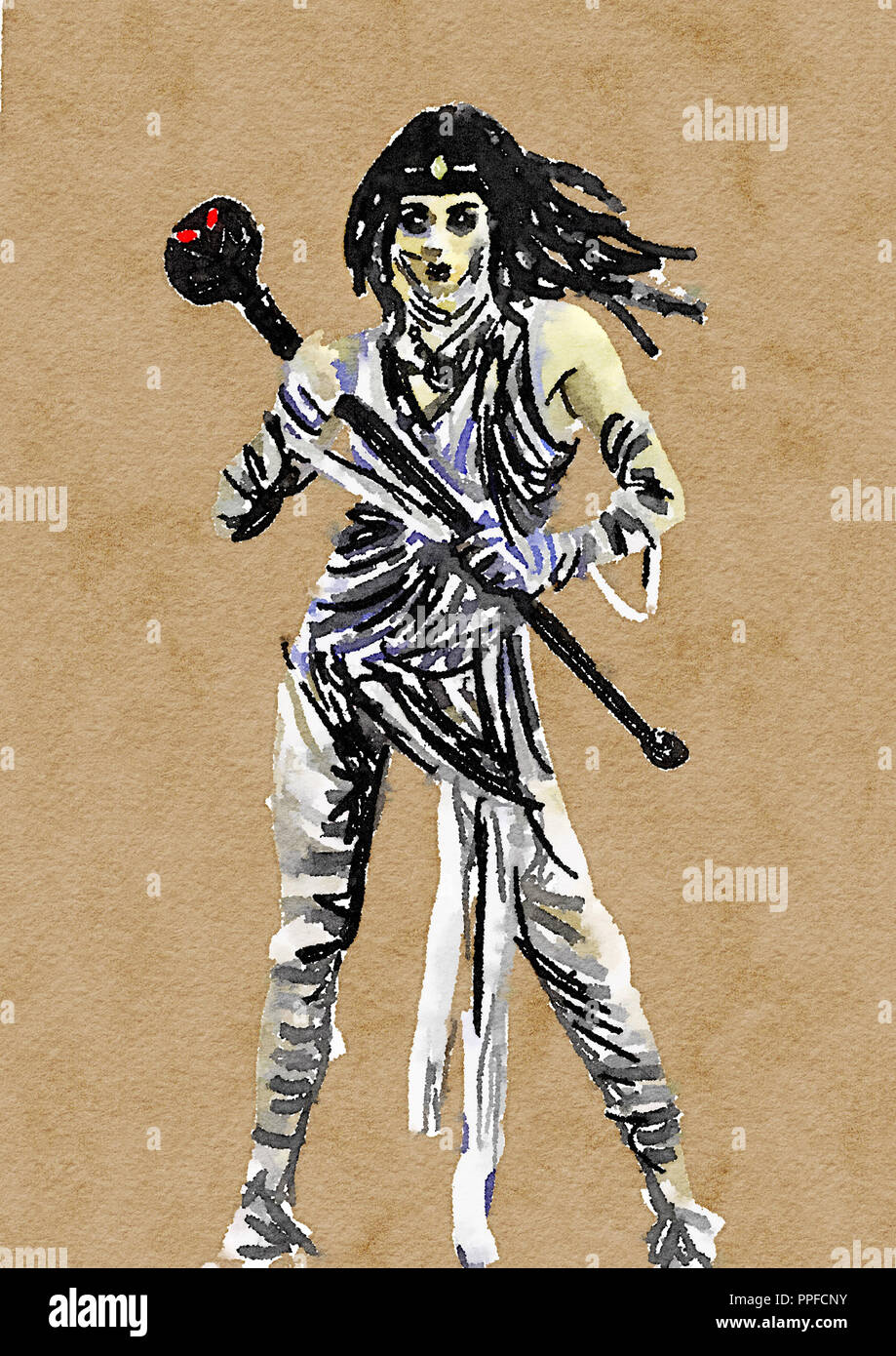 female egyptian mummy illustration Stock Photo - Alamy