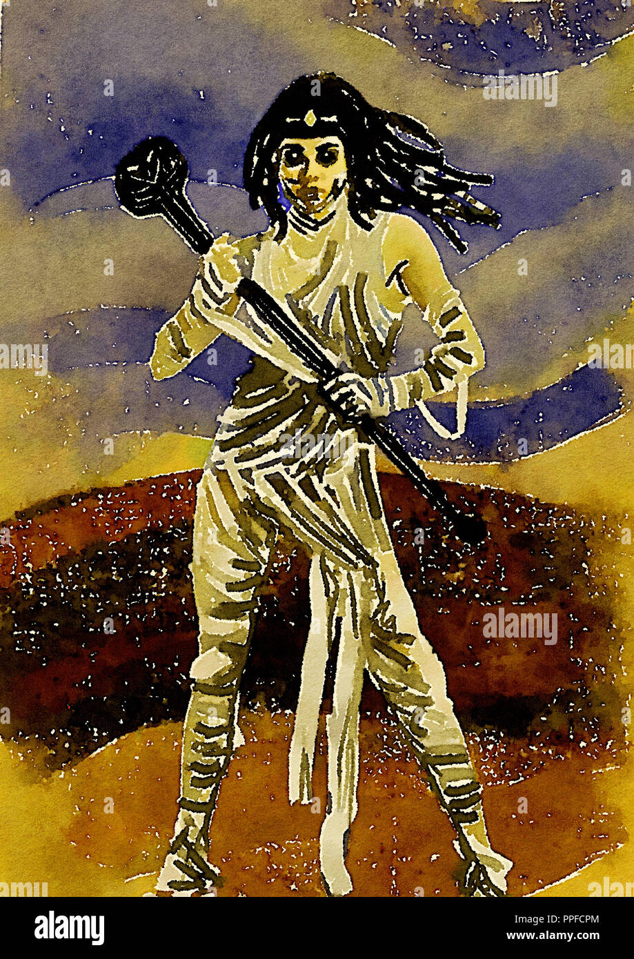 female egyptian mummy illustration Stock Photo - Alamy