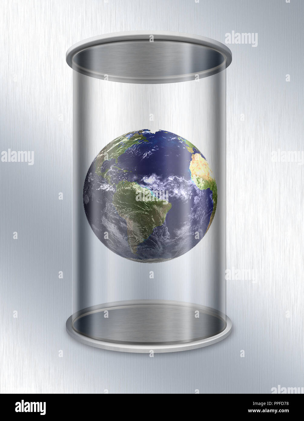 Planet Earth in glass container Stock Photo - Alamy