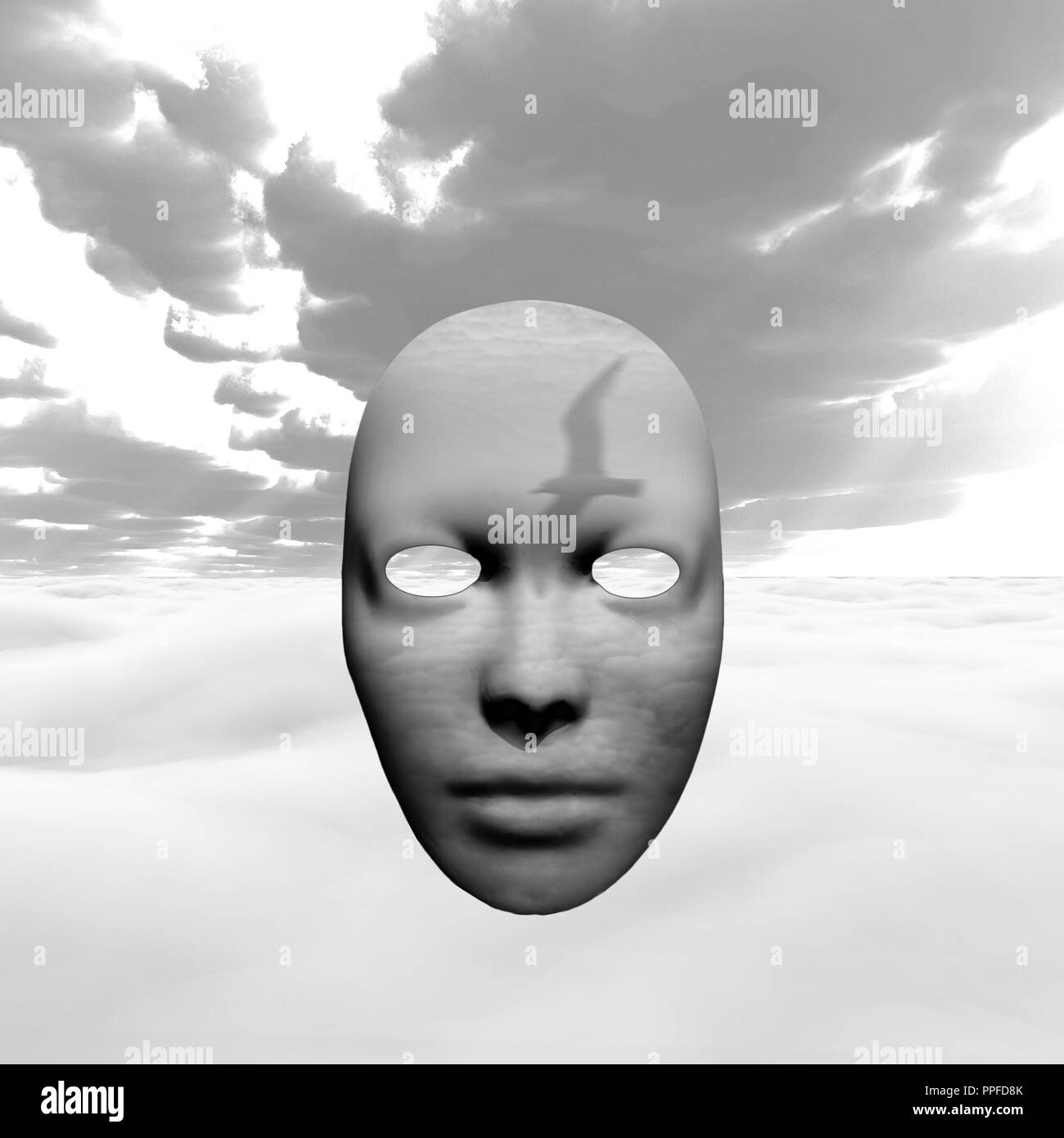 Faceless mask Black and White Stock Photos & Images - Alamy