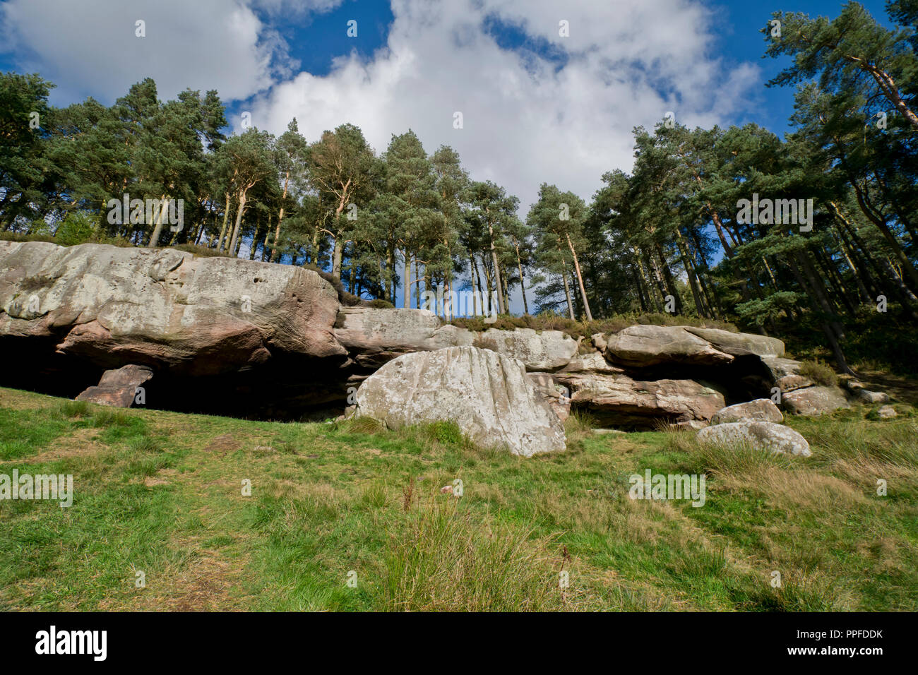 St Cuthbert's Cave, near Lowick, Northumberland Stock Photo - Alamy