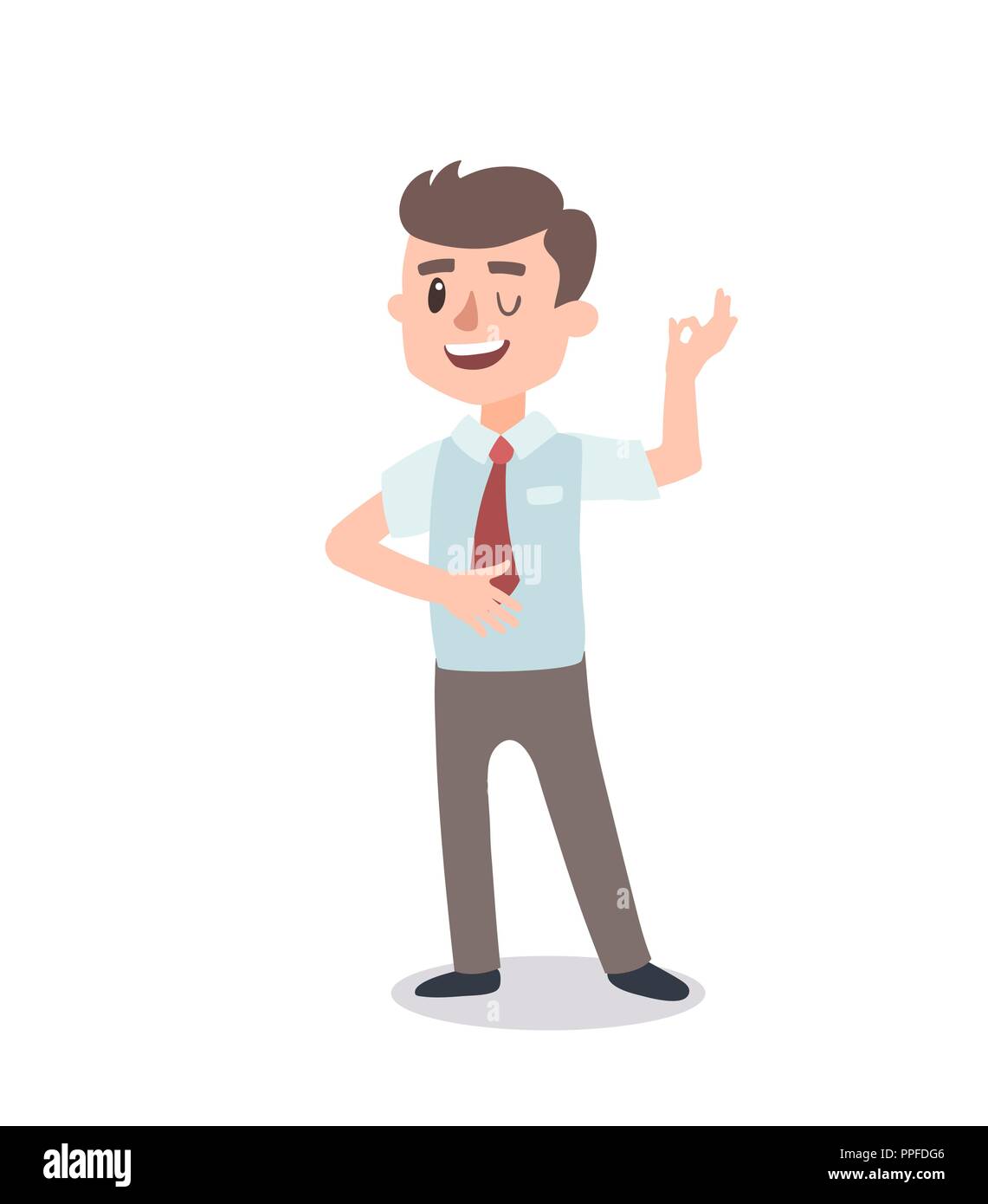 Businessman character set. Animate character. Male personage ...