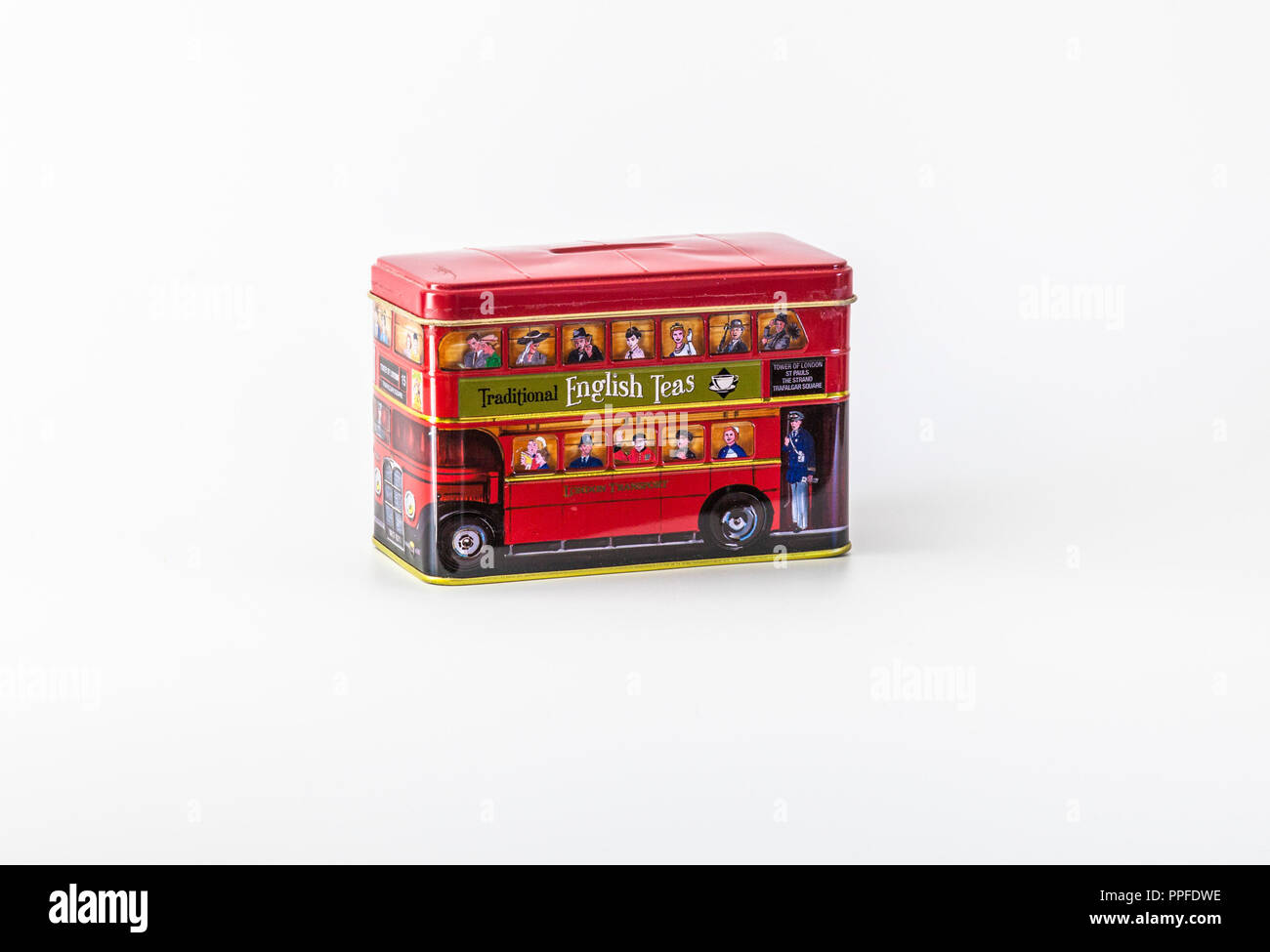 A red London bus money box Stock Photo - Alamy