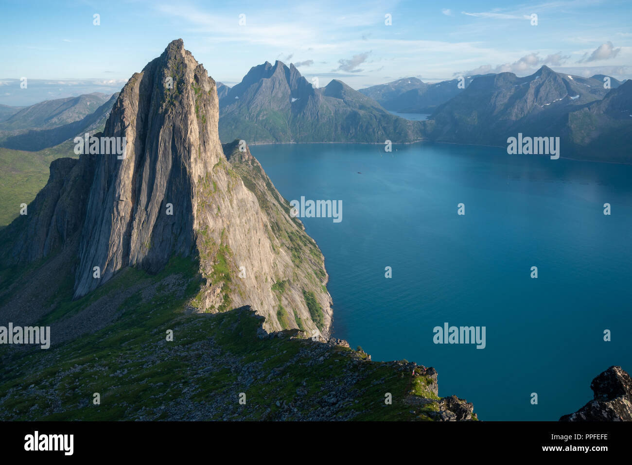 Mountain landscape in Senja Norway Stock Photo - Alamy