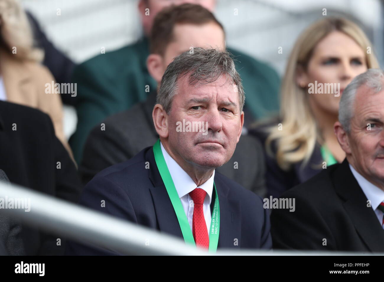 Bryan Robson in the stands during the Liam Miller tribute match at ...
