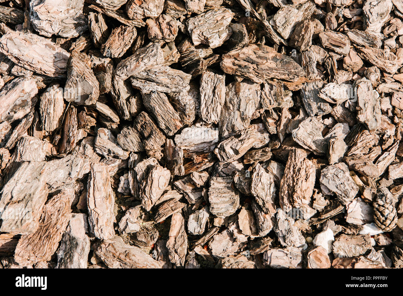 full frame shot of pieces of wooden bark for background Stock Photo - Alamy