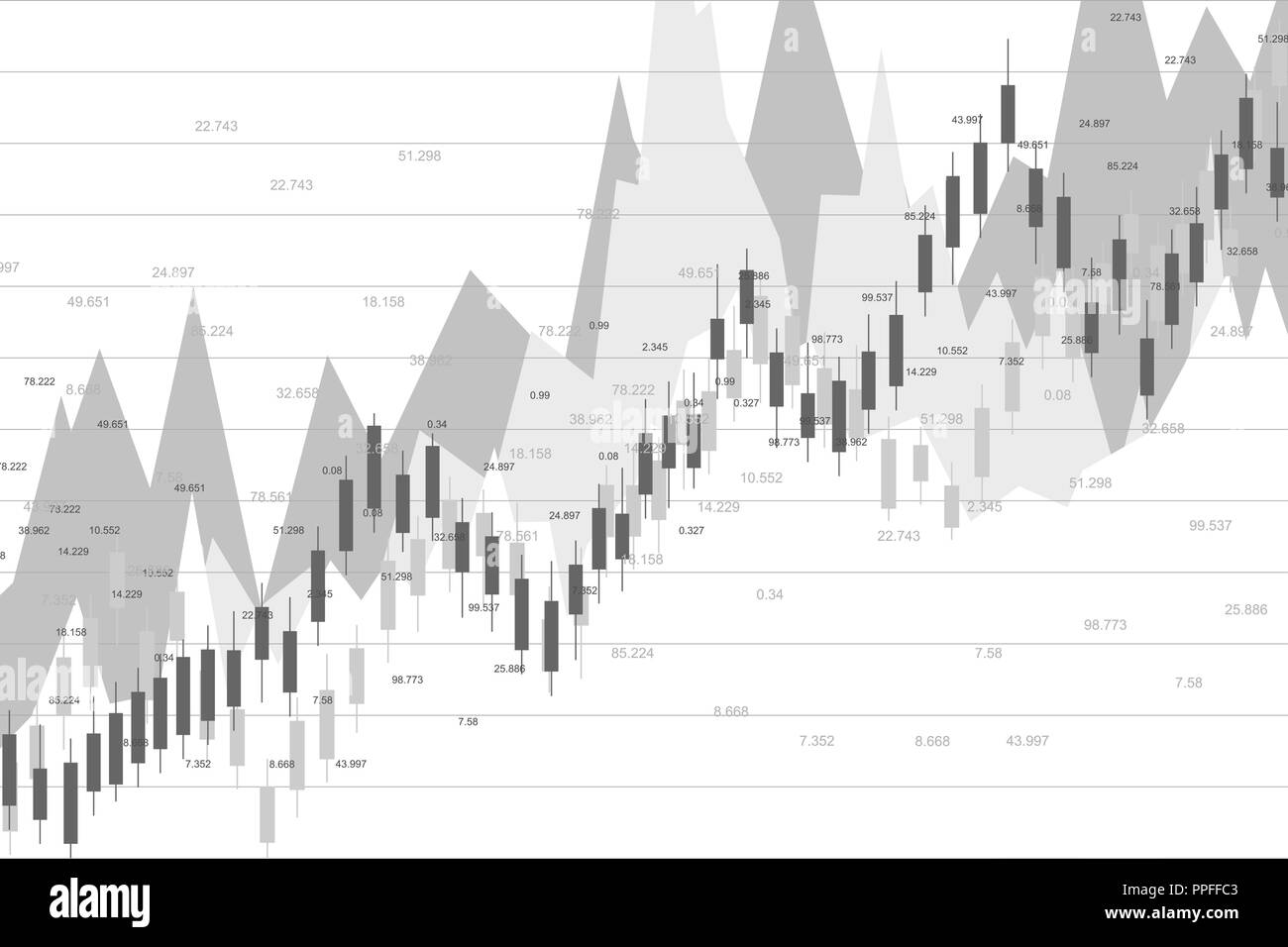 Stock market or forex trading graph chart suitable for financial ...