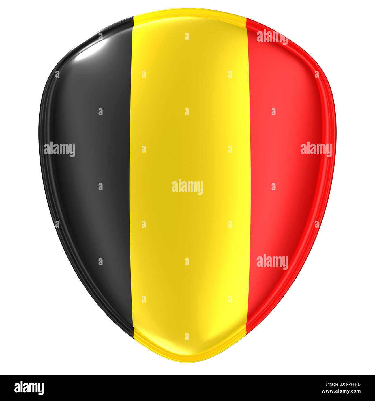 3d rendering of a Belgium flag icon on white background Stock Photo - Alamy